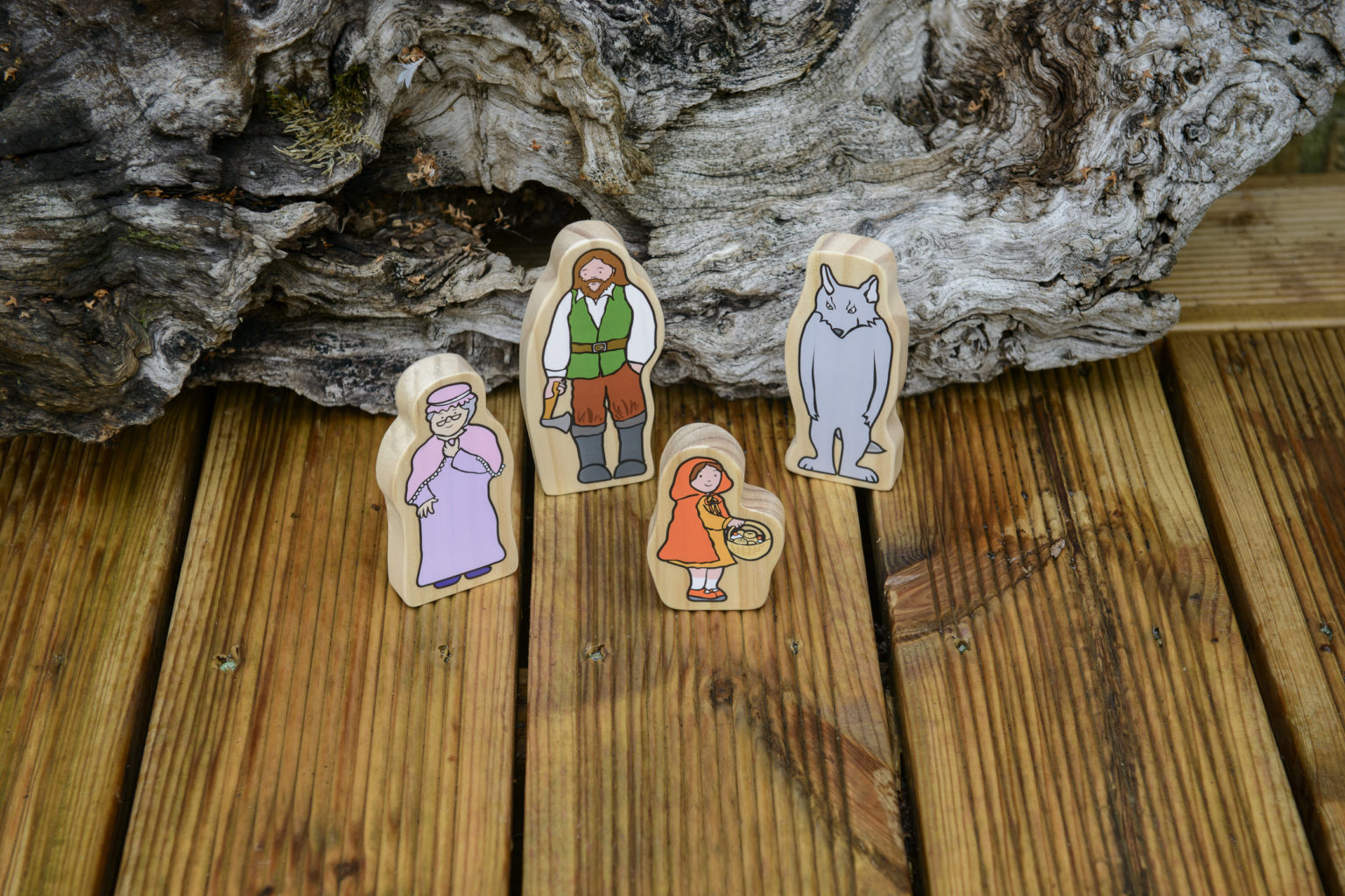 Little Red Riding Hood Wooden Figures for storytelling