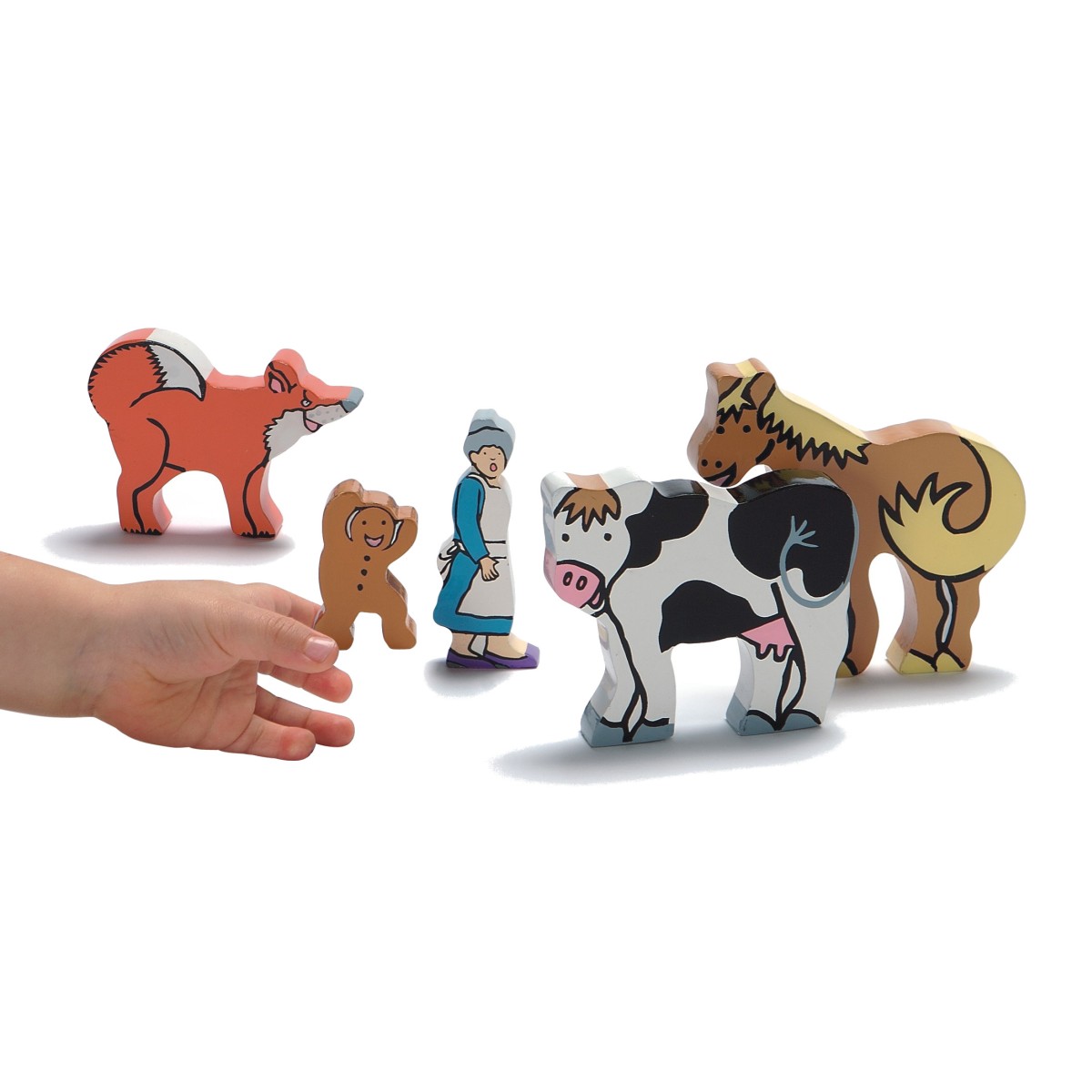 The Gingerbread Man Wooden figures for storytelling